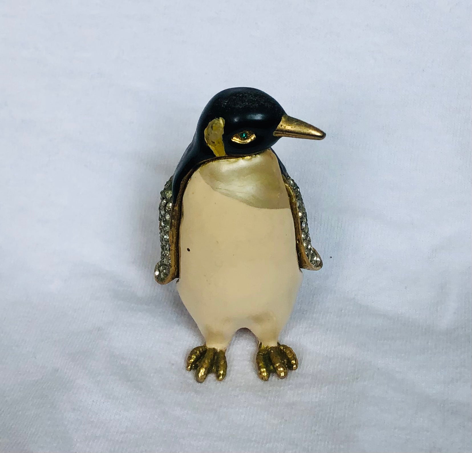 Metal and Rhinestone Penguin Figurine Box (2 1/2" ) – Penguin Gift Shop